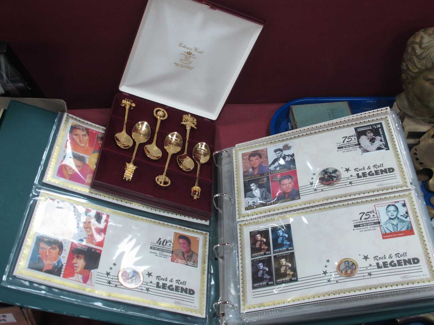 Lot 1424 - Elvis Presley Commemorative Stamp/Coin