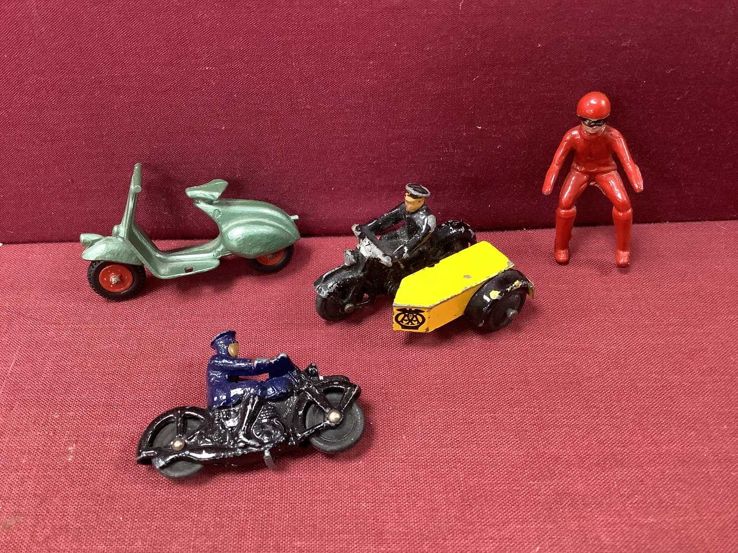 Lot 770 - Original Benbros Vespa Scooter and Rider,