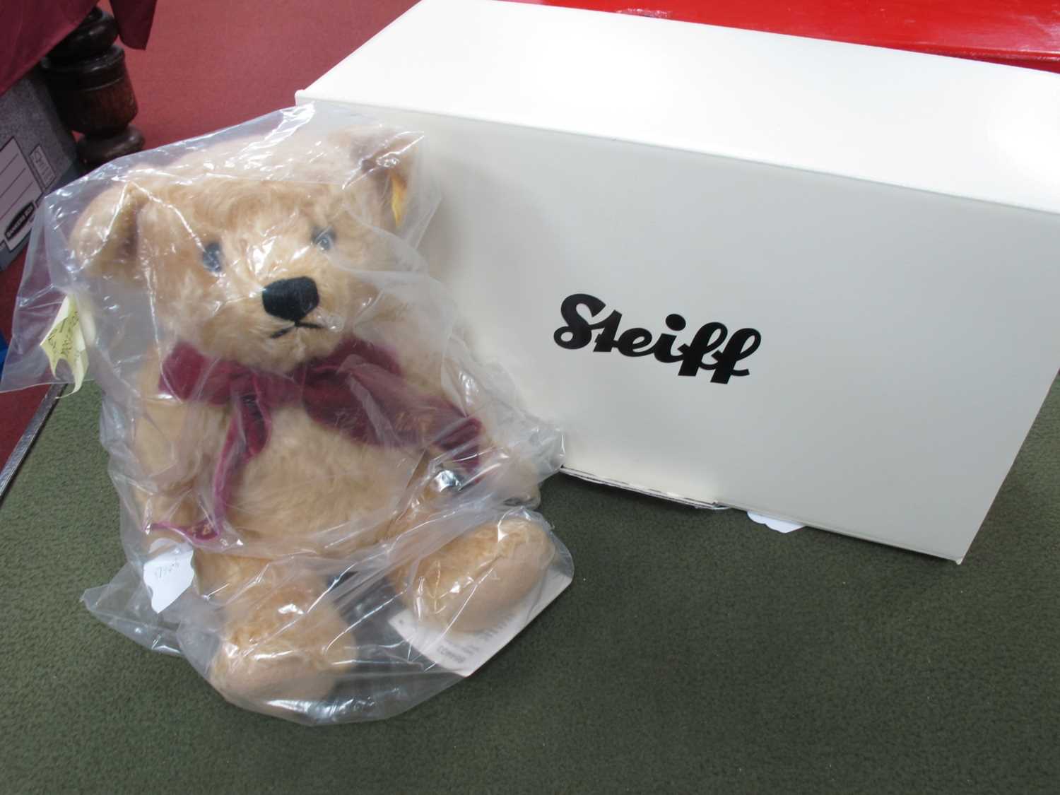 Lot 394 - A boxed Steiff, I Belong To Mark Teddy Bear,