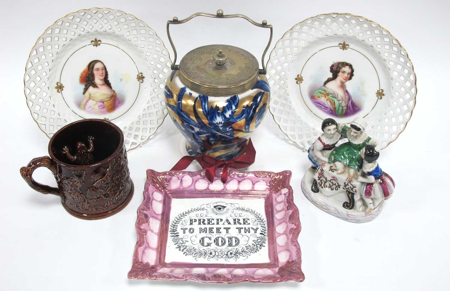 Lot 1146 - XIX Century Sunderland Ware Wall Plaque,
