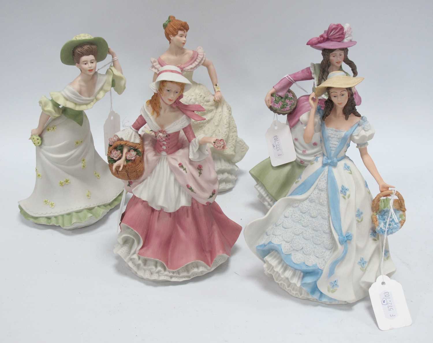 Lot 1286 - Wedgwood Matt Pottery Figurines, 'Violet'